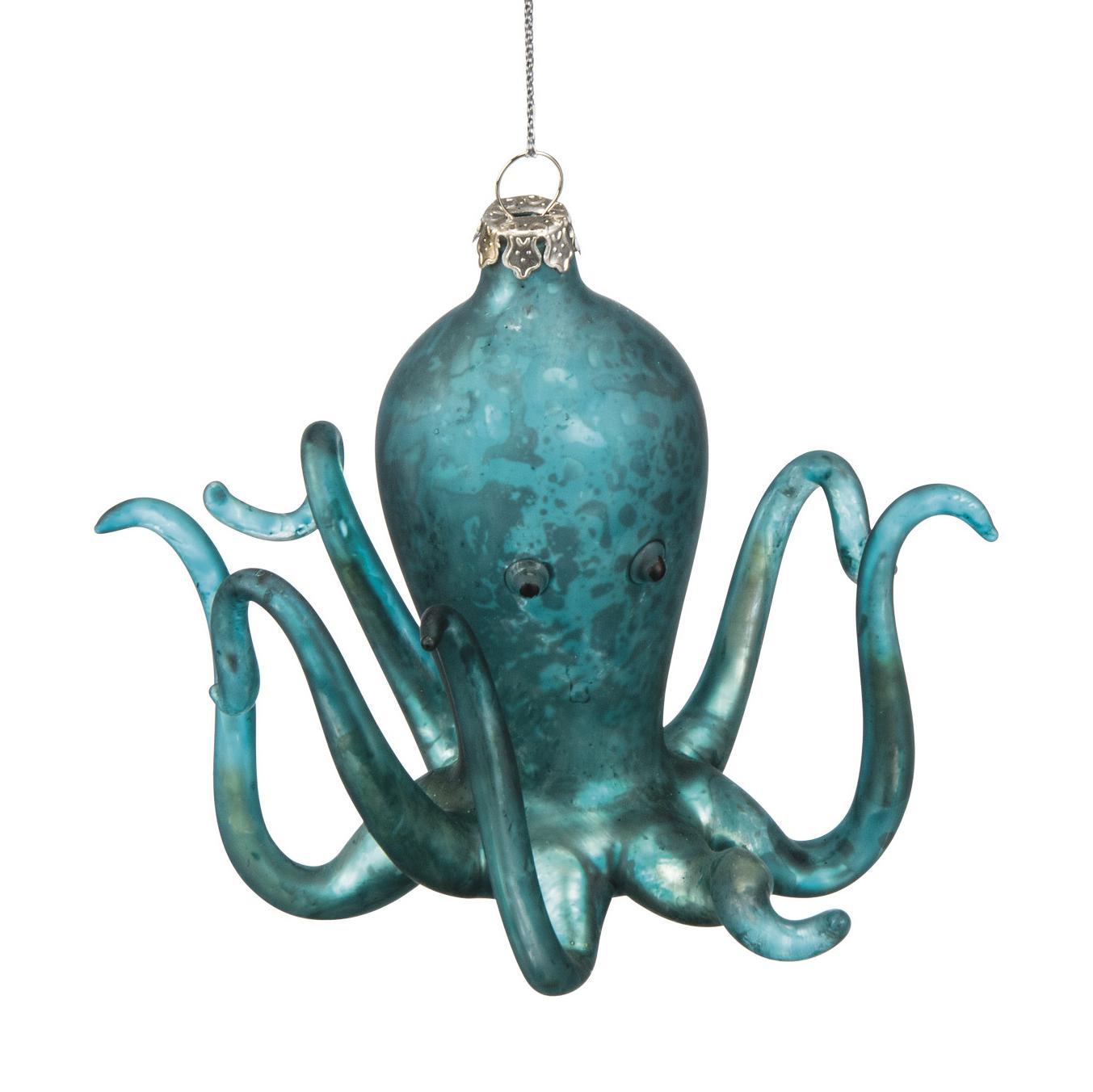 Blue Glass Octopus Ornament - 29360 — Port Gamble General Store & Cafe