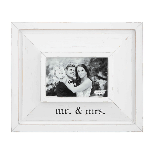 Mr. and Mrs. Picture Frame – Distressed Pine Wood, 4" x 6" — Port ...
