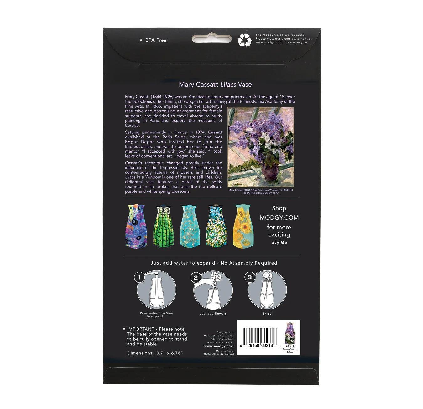 Modgy Mary Cassatt Lilacs Expandable Vase – Reusable & Artistic — Port ...